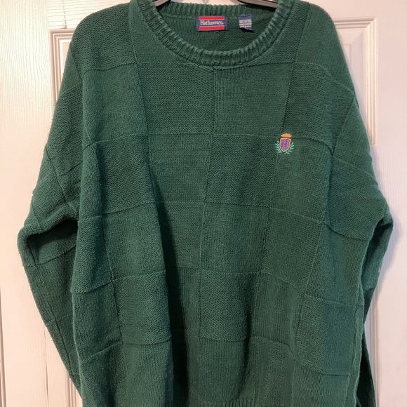 hathaway | Sweaters | Vintage Hathaway Green Mens Sweater Size L | Poshmark